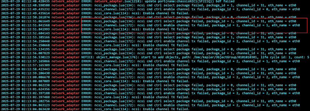 network_adapter 组件 select package failed... - Hardware SIG - openUBMC 论坛