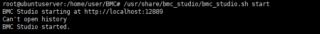 ubuntu中安装bmc studio，启动时包错：Can't open history - 交流互助区 - openUBMC 论坛