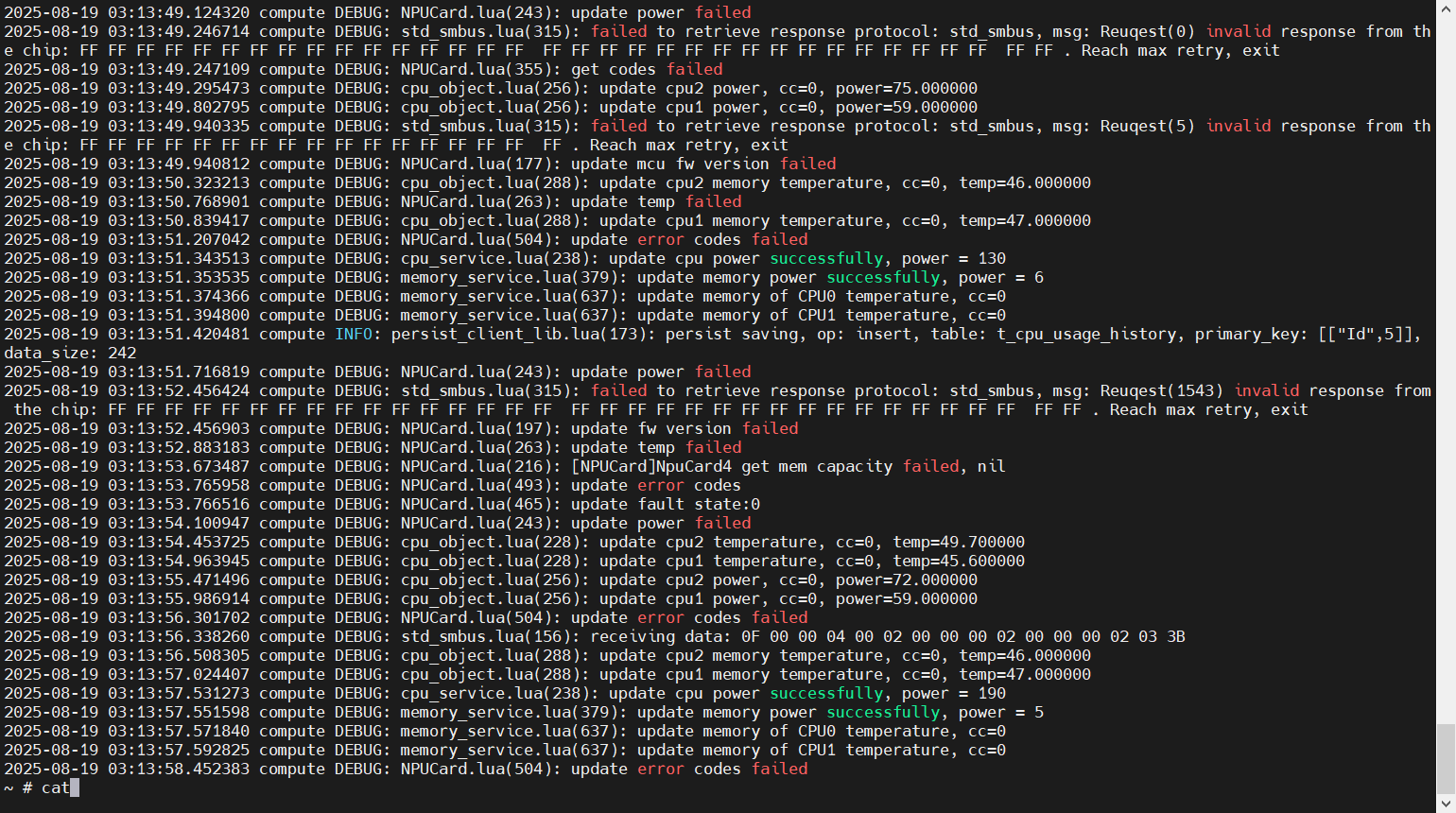 Atlas 300I Duo NPU卡温度、功率读取失败 - Hardware SIG - openUBMC 论坛