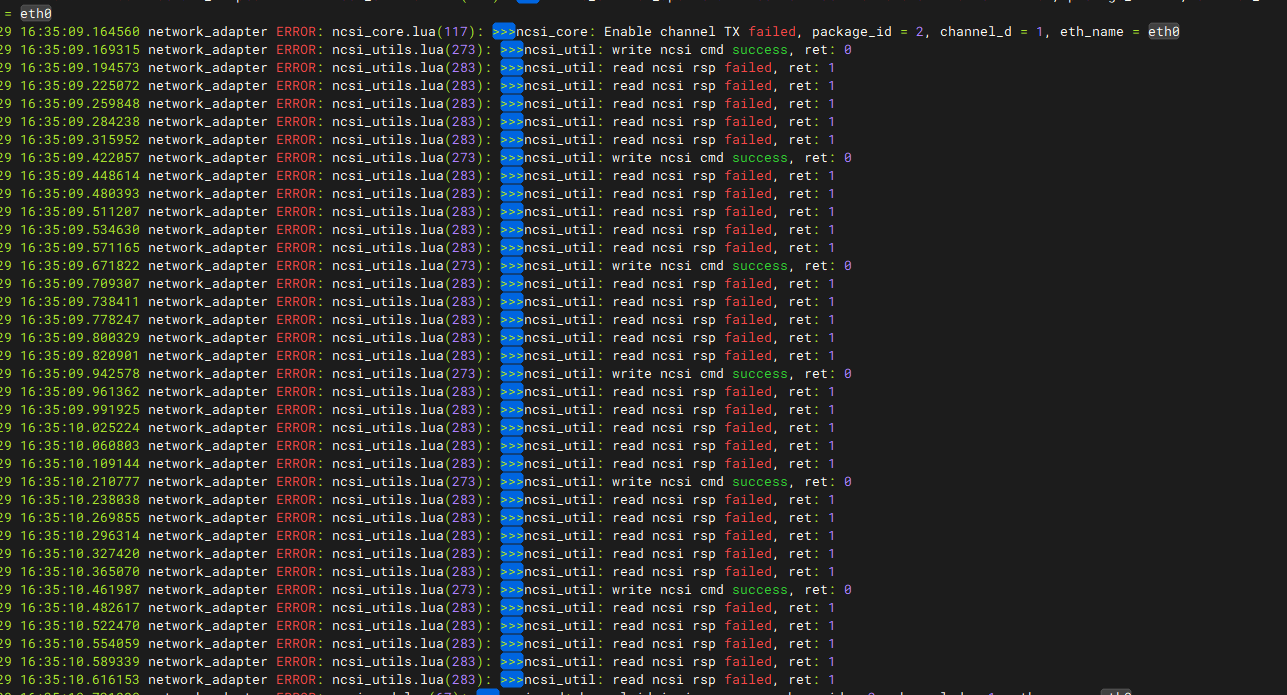 network_adapter 组件 select package failed... - Hardware SIG - openUBMC 论坛