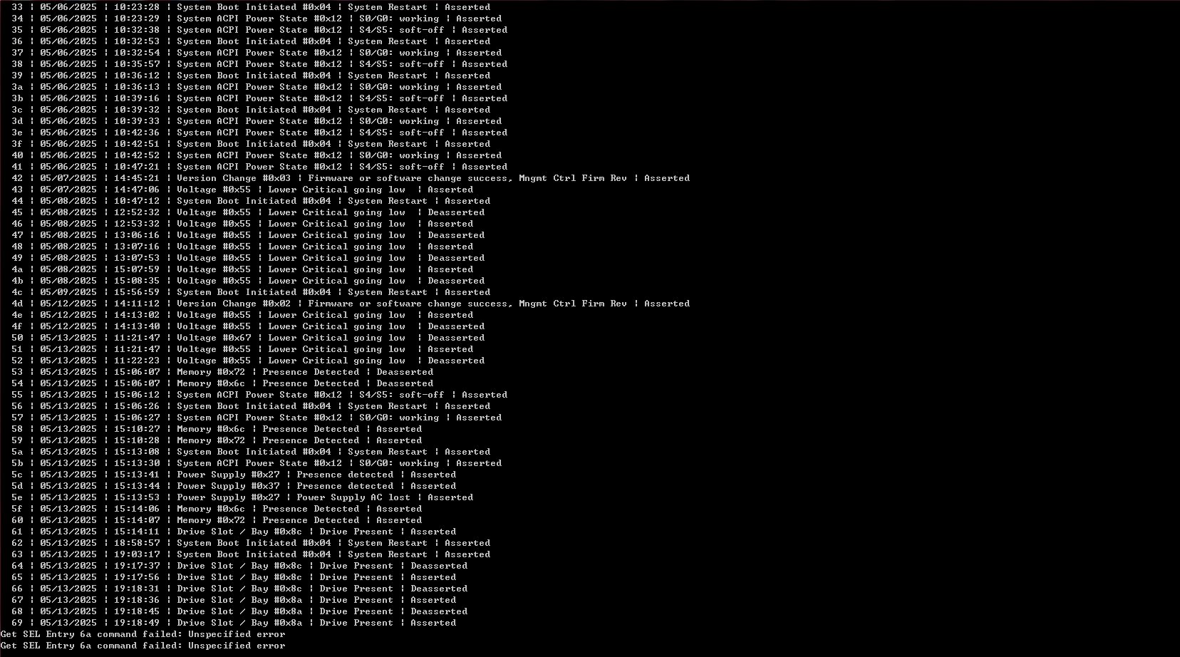 使用ipmitool/web查看传感器事件出现报错的问题 - Interface SIG - openUBMC 论坛