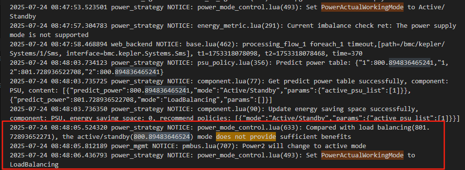 【问题反馈】power_strategy电源工作模式自动切换逻辑和显示不一致问题 - Hardware SIG - openUBMC 论坛